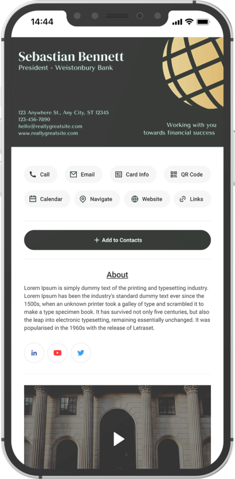 Unlimited Digital Business Cards - L-Card