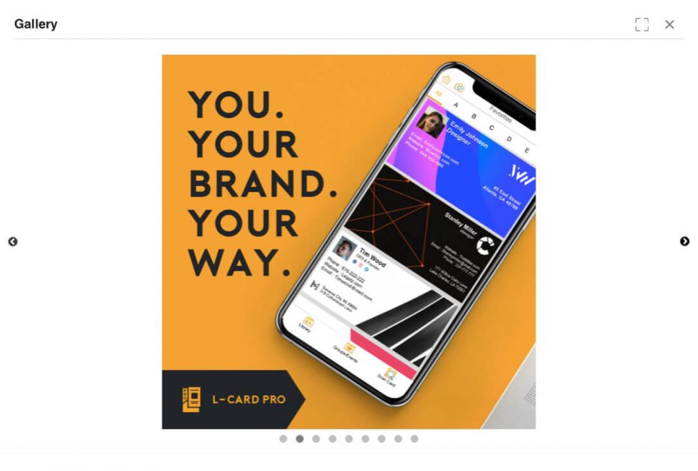 Advanced Digital Business Card Features - L-Card - L-Card